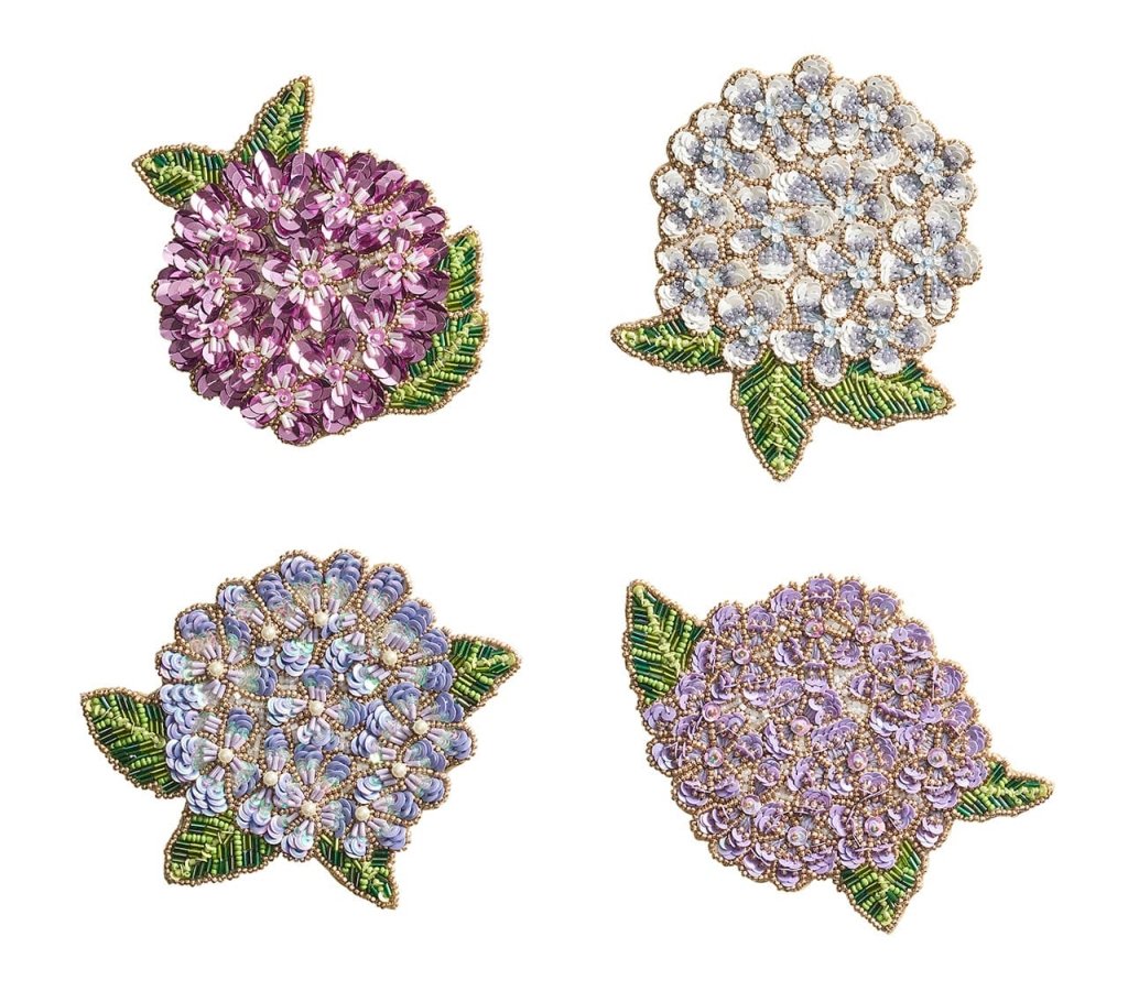 Sample: Hydrangea Coaster in Multi, Set of 4 in a Gift Bag