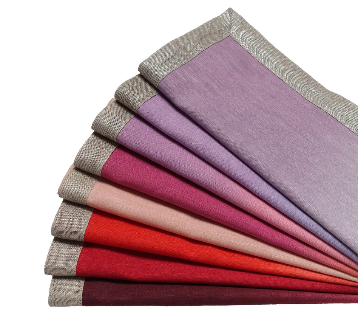 Dip Dye Napkins in Warm Tones, Set of 4